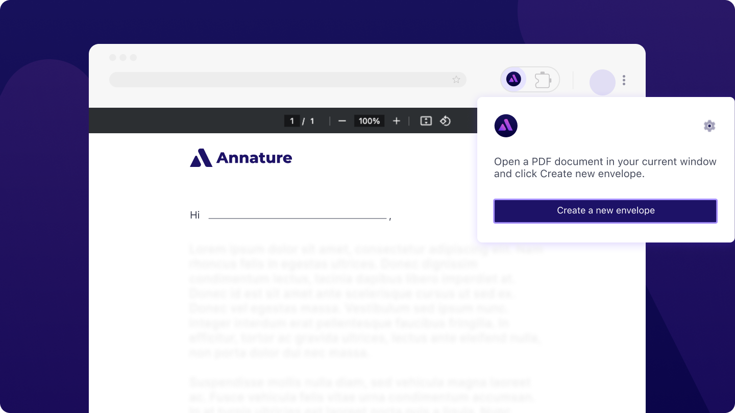 Overview of Annature's Google Chrome Extension