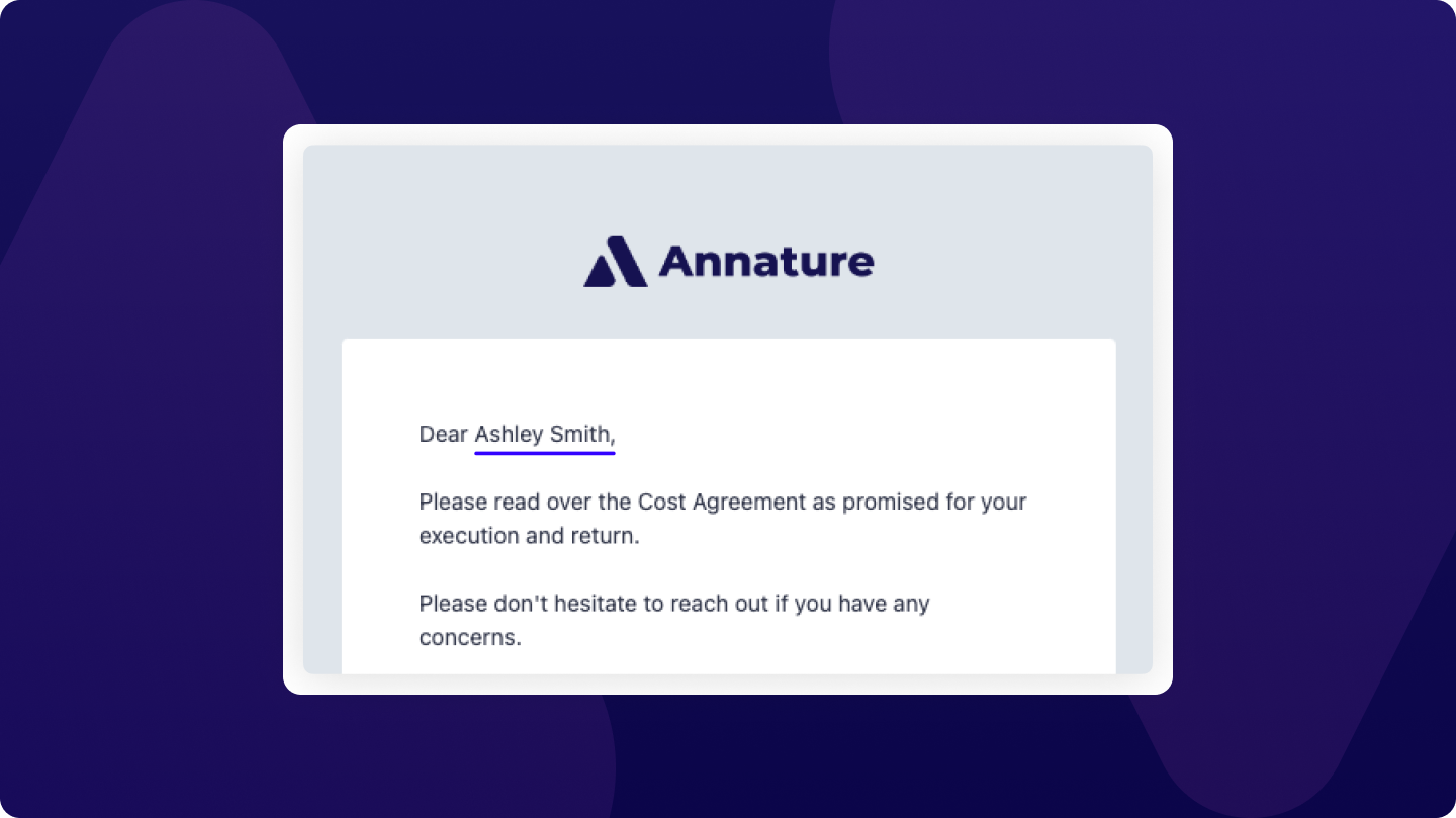 Add placeholders to envelope messages