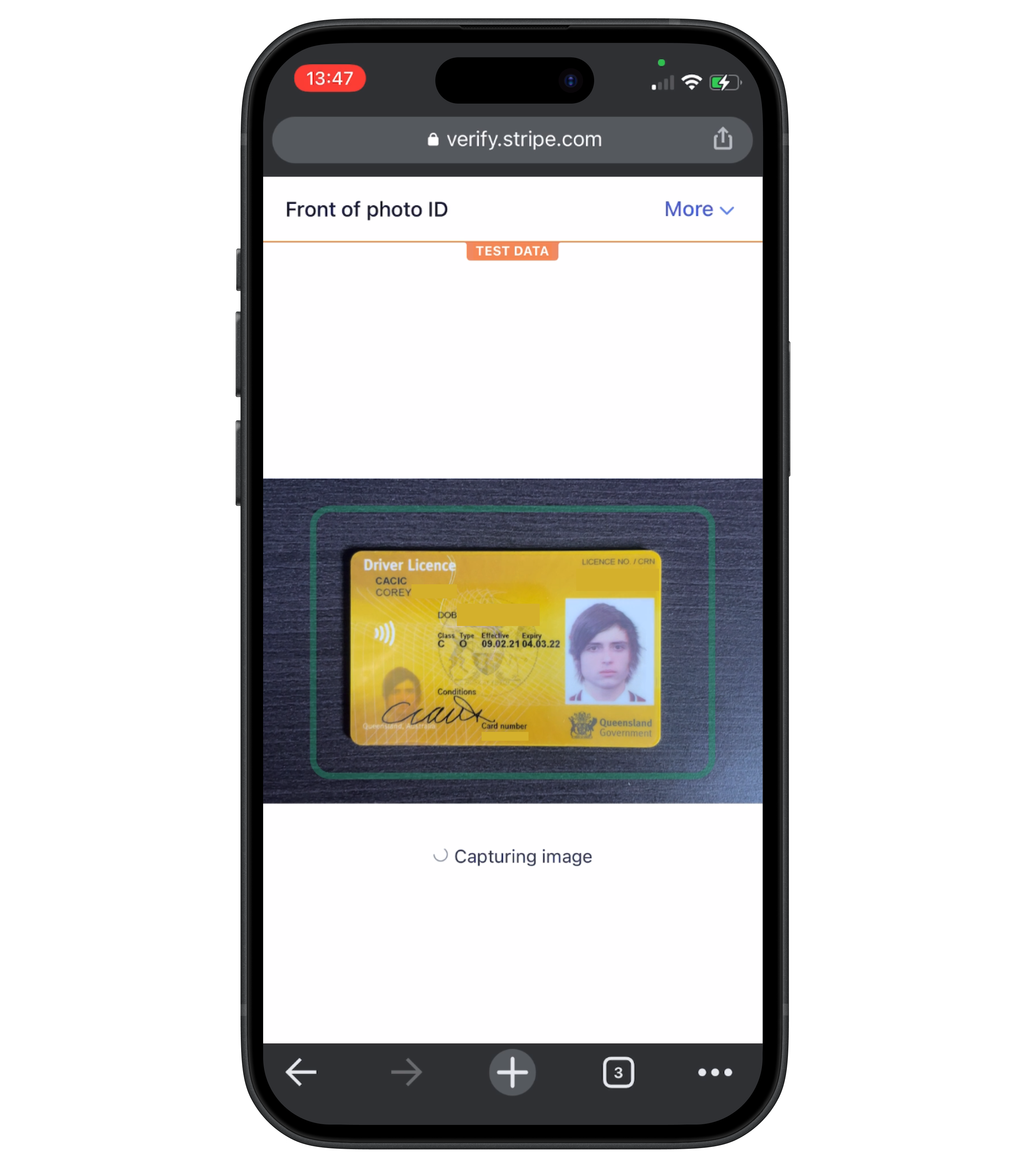 Verify your identity through Annature