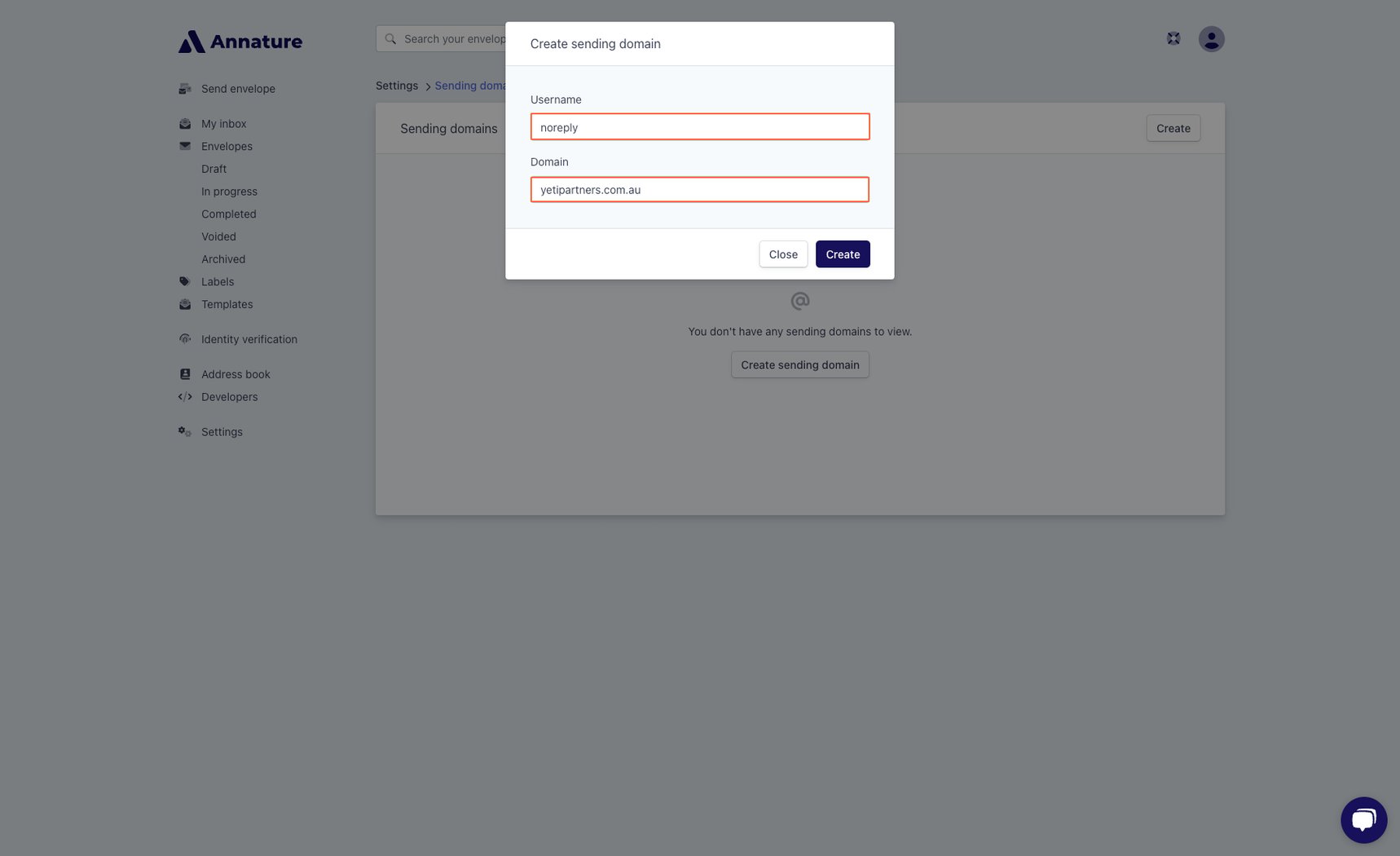 Sending from your own domain
