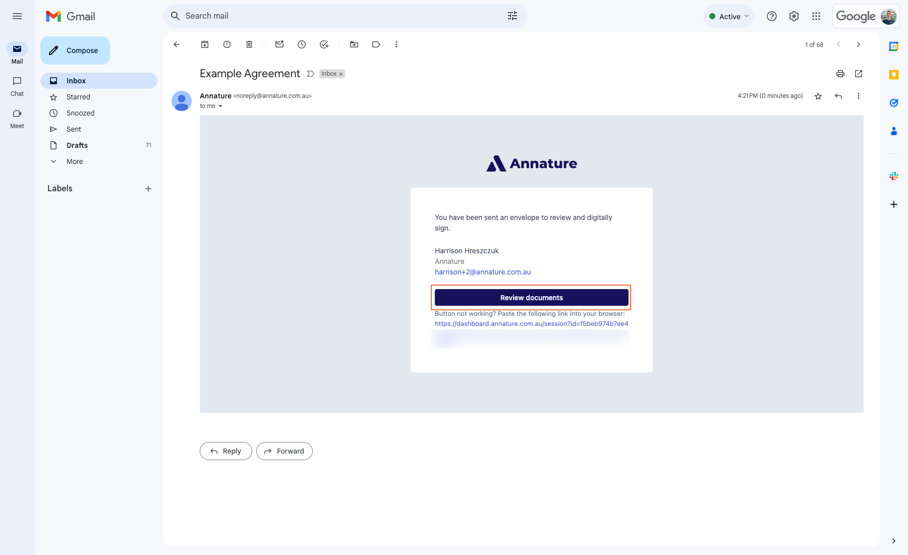 Access an envelope with Two-Factor Authentication (2FA) enforced