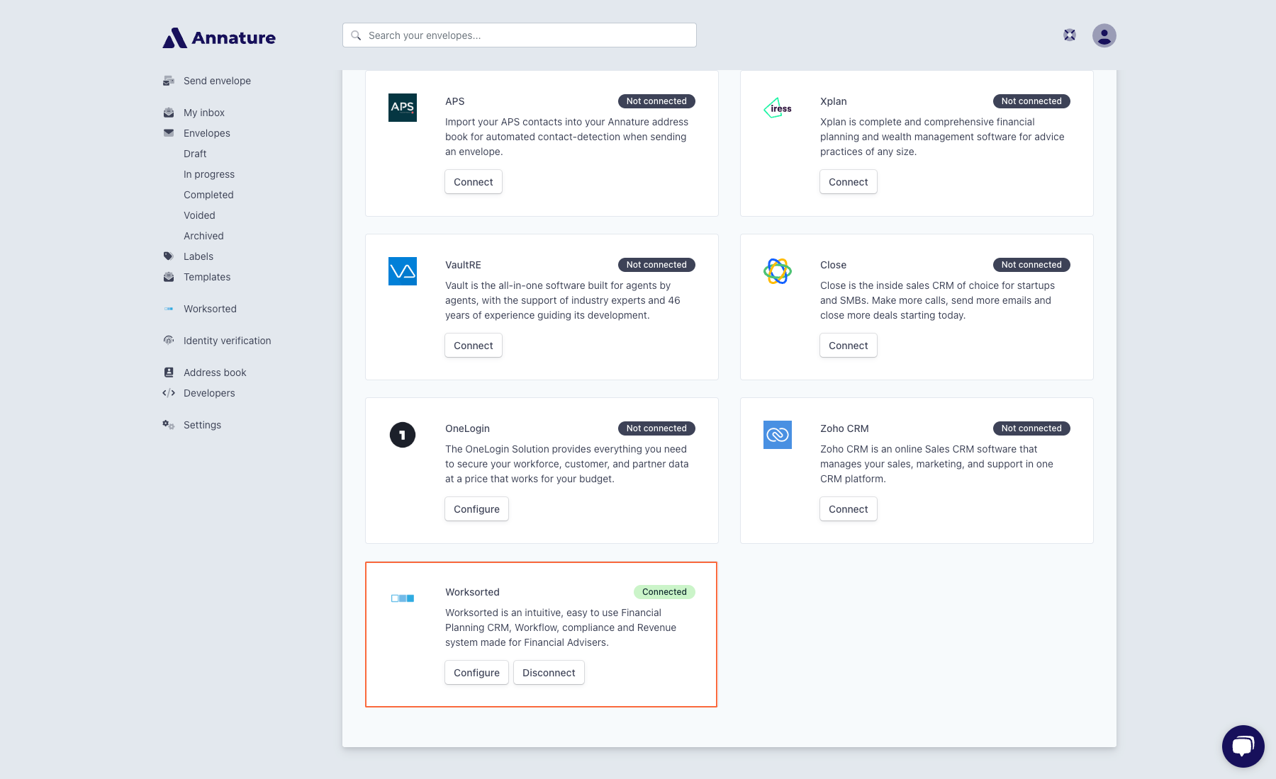 Connecting Worksorted